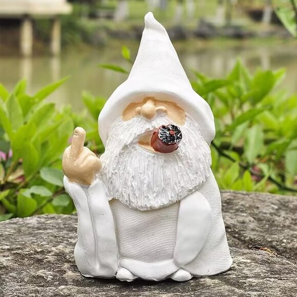 Other | New Middle Finger Figurine Funny 59 Smoking Gnome Statue For ...